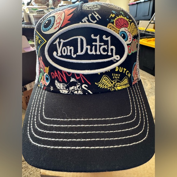 Von Dutch | Accessories | Von Dutch Black Graphic Cap Nwt | Poshmark